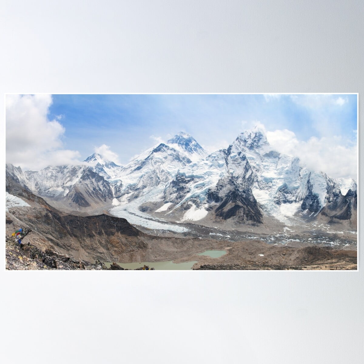 Mount Everest Canvas Print,Mt Everest Wall Art, Panoramic,Widescreen ...