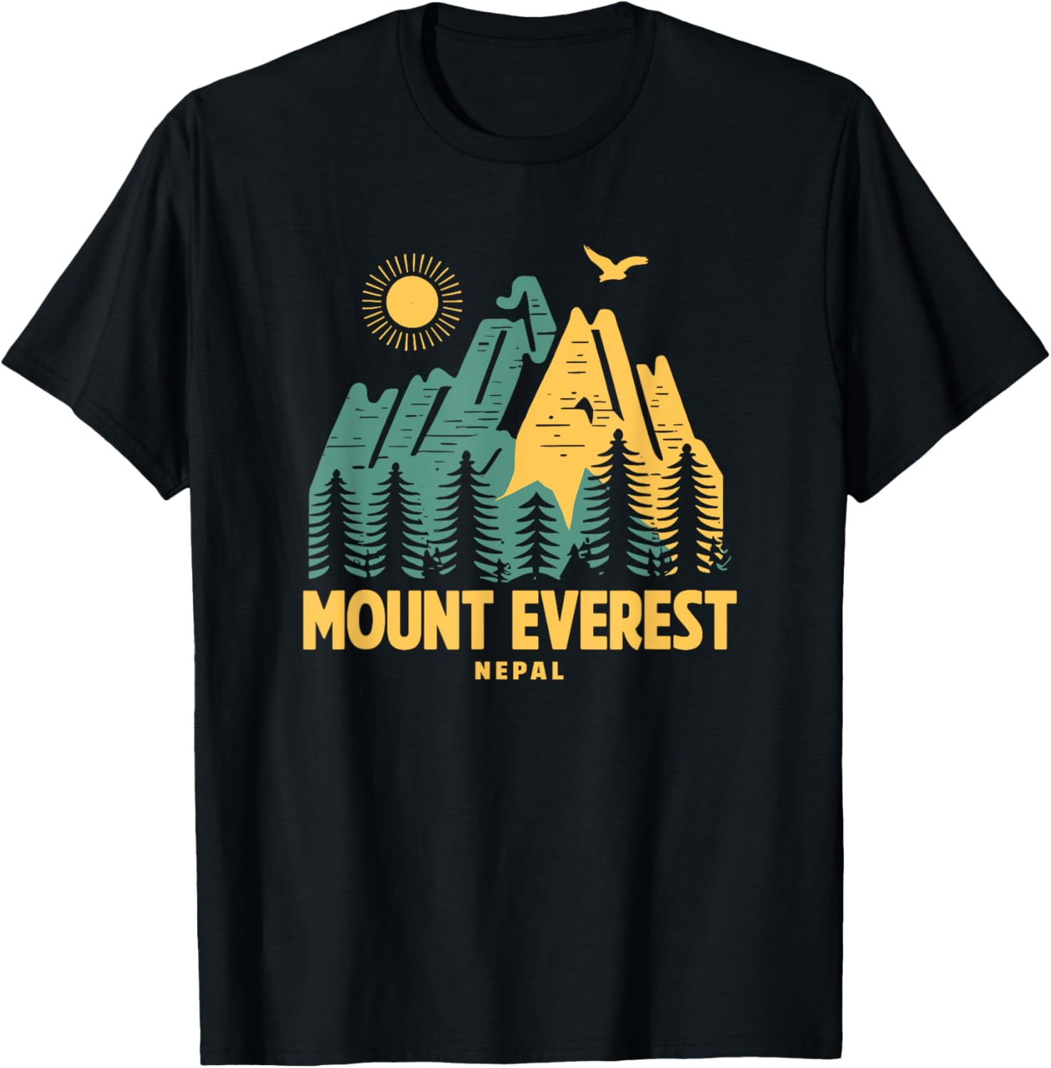 Mount Everest Mountains Nepal Hiking Outdoors Vintage T-Shirt - Walmart.com