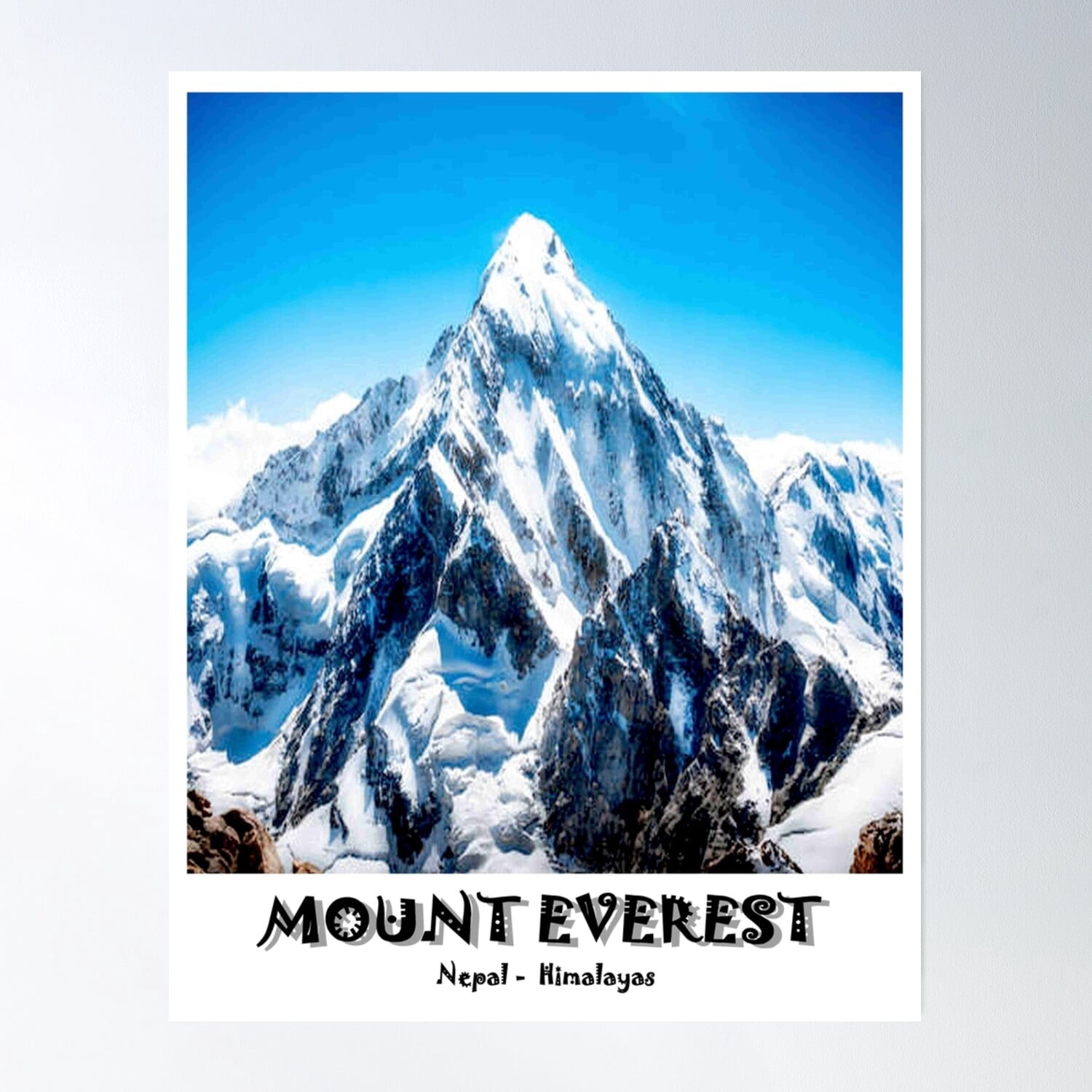 Mount Everest Nepal Himalayas Travel And Tourism Advertising Print ...