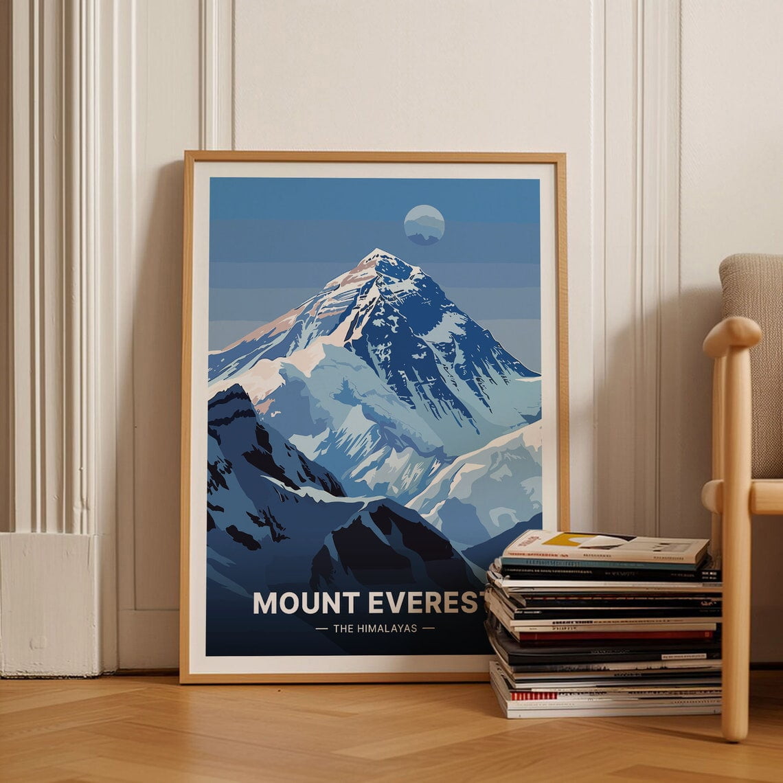 Mount Everest Poster, Himalayan Landscape, Adventure Travel Wall Art ...