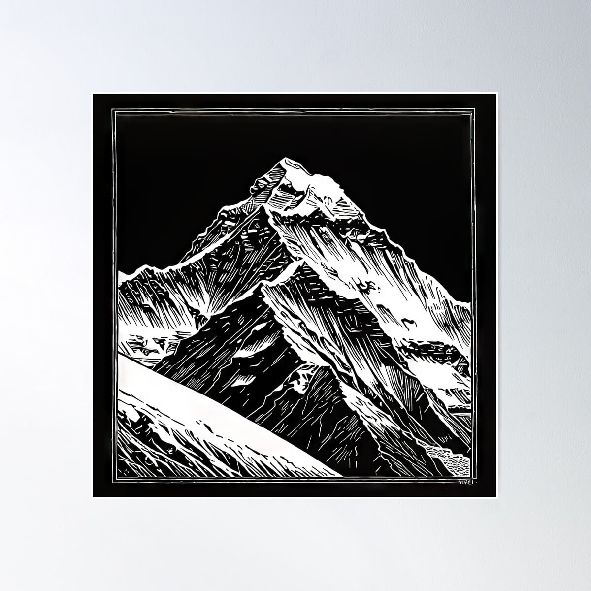 Mount Everest Poster Wall Art, Modern Wall Decor For Living Room ...