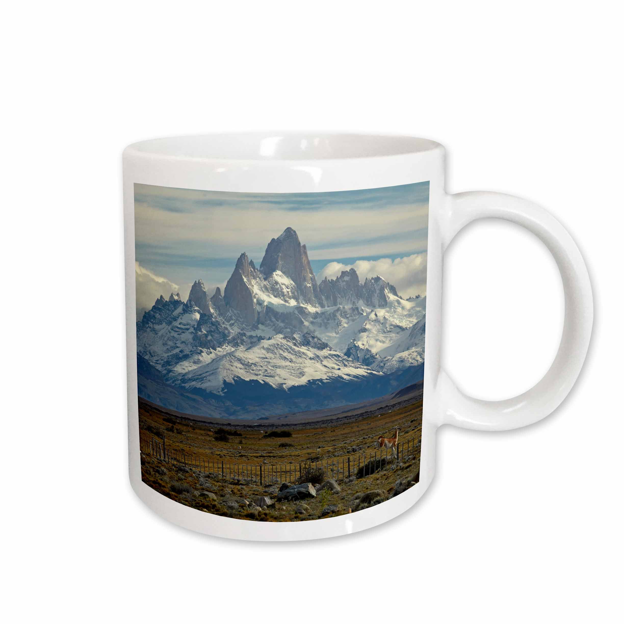 3drose, Mount Fitz Roy, Los Glaciares Np, Guanacos, Patagonia ...
