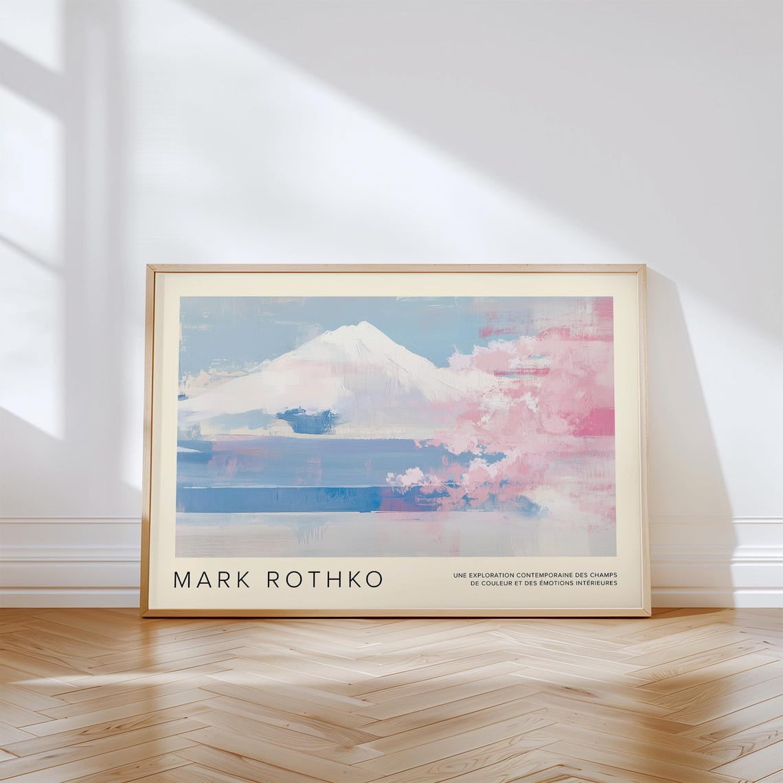 Mount Fuji Abstract Art For Living Room Mark Rothko Inspired Japanese ...