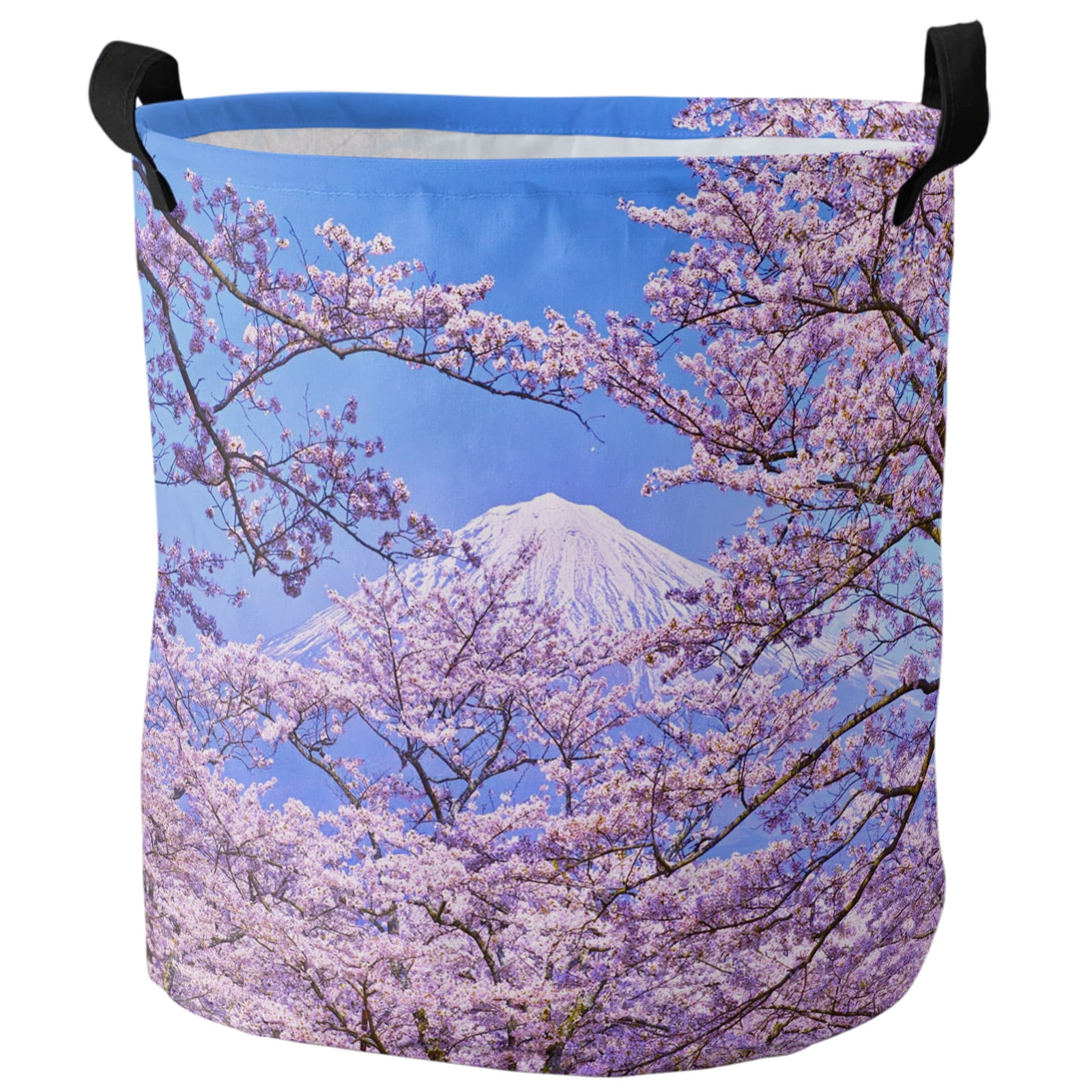 Mount Fuji Cherry Tree Pink Flowers Dirty Laundry Basket Foldable Home ...