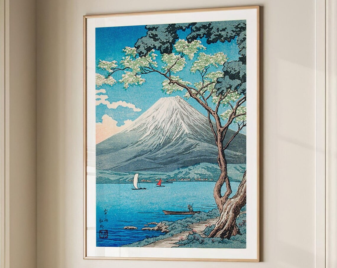 Mount Fuji Hiroaki Takahashi Japanese Woodblock Art Print Ukiyo-E ...