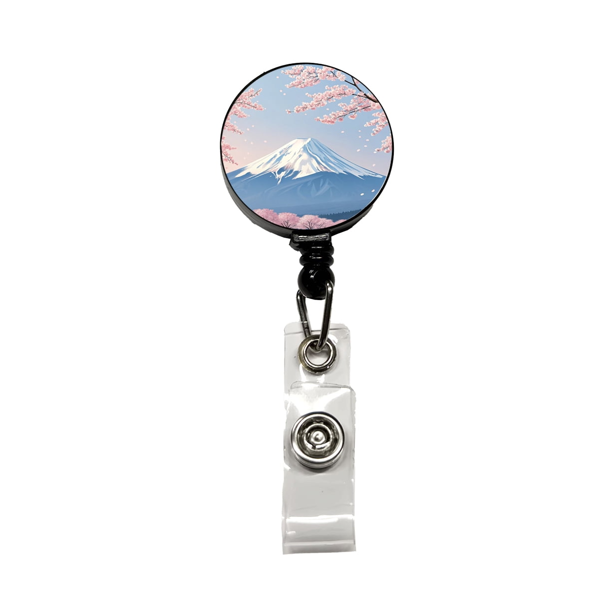 Mount Fuji Japan Cherry Blossom Trees Retractable Reel ID Badge Key ...