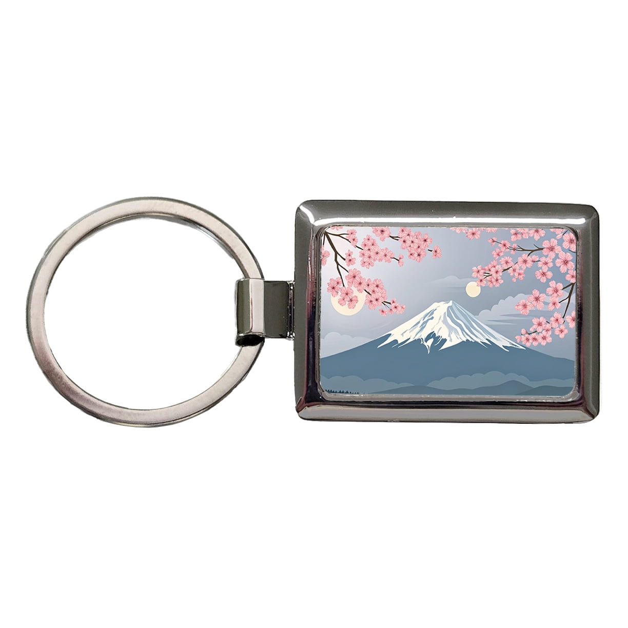 Mount Fuji Japan Drawing Cherry Blossoms Beautiful Metal Rectangle ...