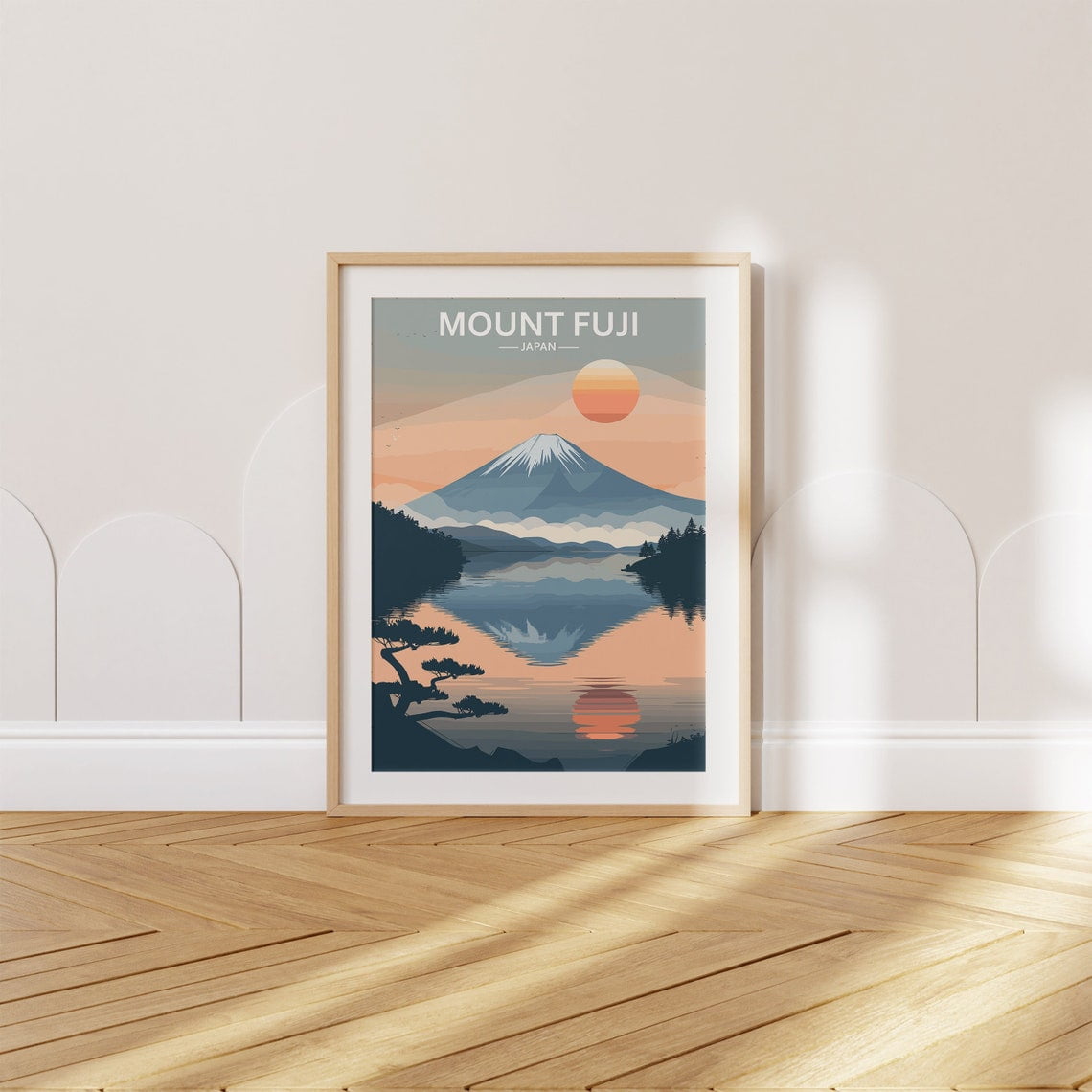 Mount Fuji Poster Japan Scenic Mountain Wall Art Decor, Unframed Canvas ...