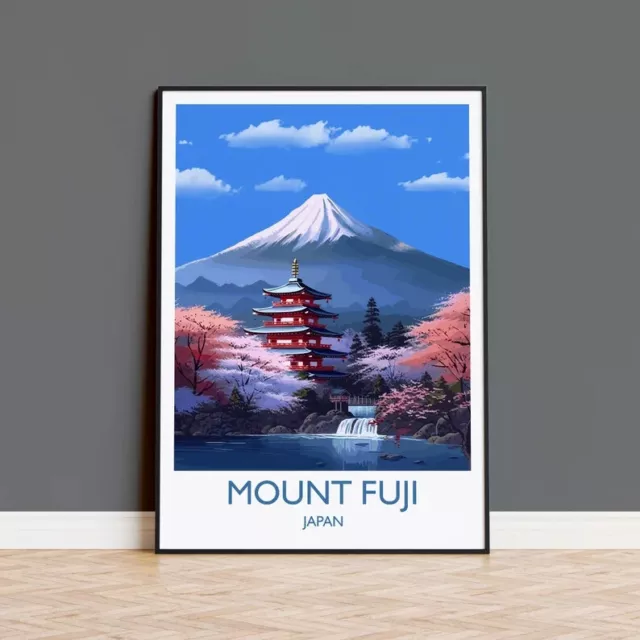 Mount Fuji Poster, Travel Print Of Mount Fuji, Japan Art Gift, Mount ...