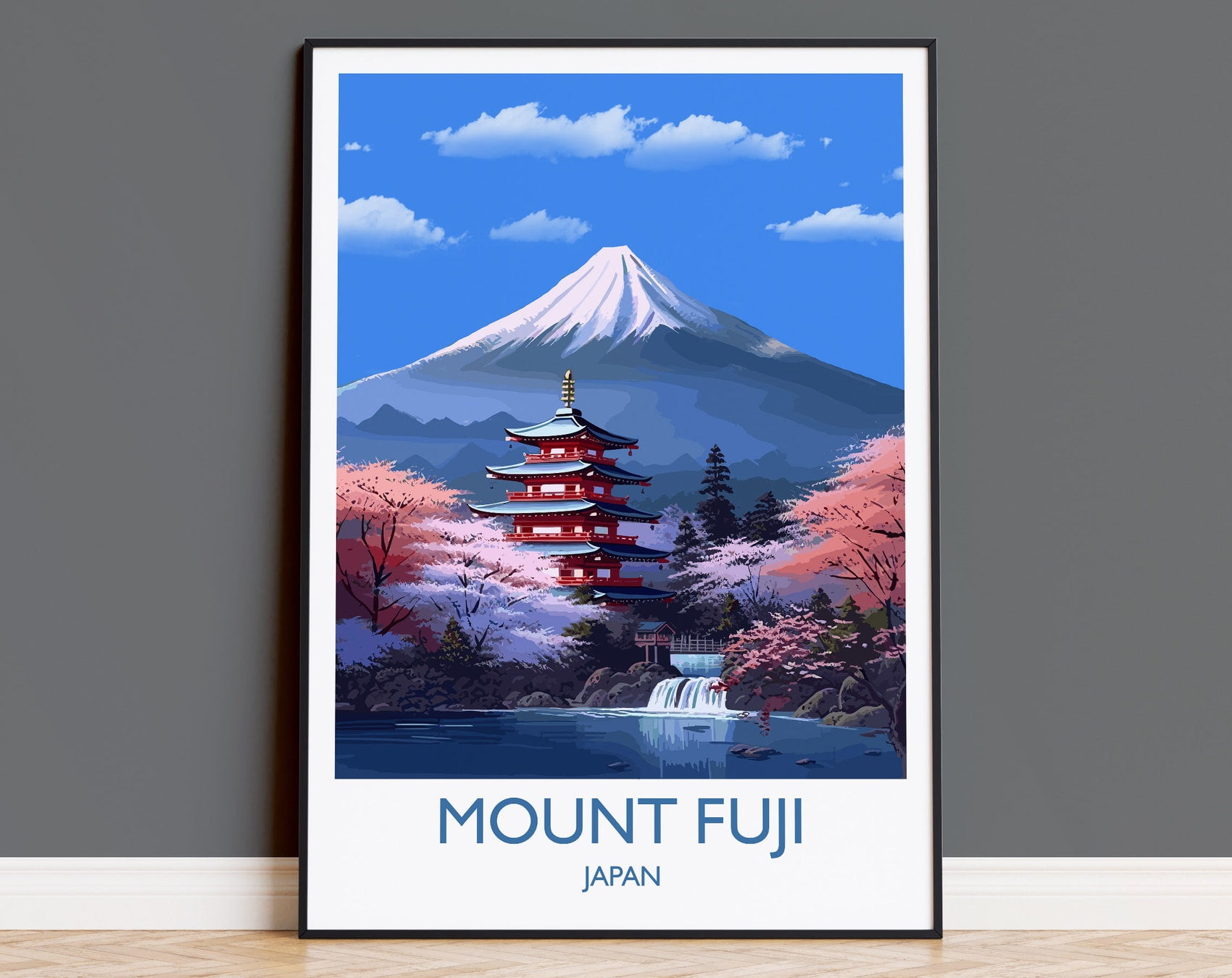 Mount Fuji Poster, Travel Print of Mount Fuji, Japan Art gift, Mount ...