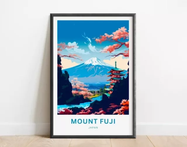 Mount Fuji Print - Mount Fuji Poster, Japan Wall Art NO FRAMED POSTER, Home Decor, Vintage Art ...