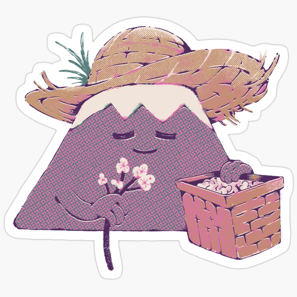 Mount Fuji Spring Sticker Phone Decal Water Bottle Stickers Car Decals ...