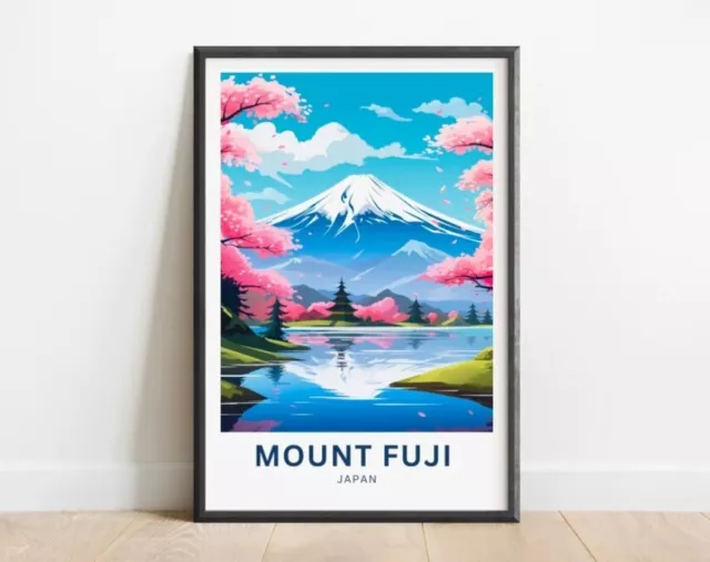 Mount Fuji Travel Print - Mount Fuji Poster, Japan Wall Art NO FRAMED ...