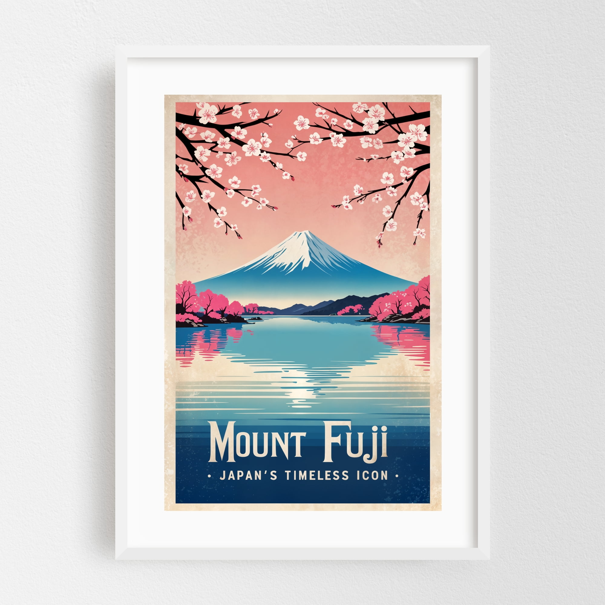 Mount Fuji Vintage Travel Poster – Japan’s Land of Blossom - Kitayama ...