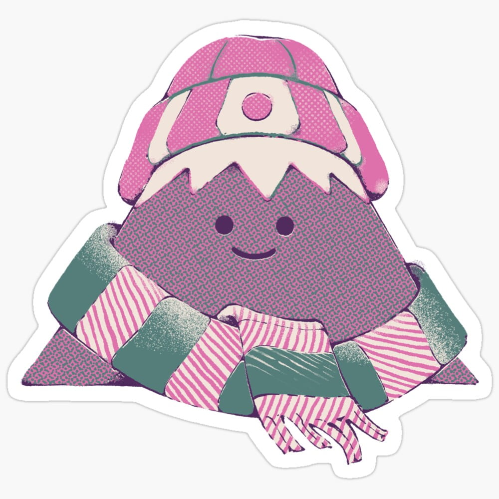 Mount Fuji Winter Sticker Phone Decal Water Bottle Stickers Car Decals ...