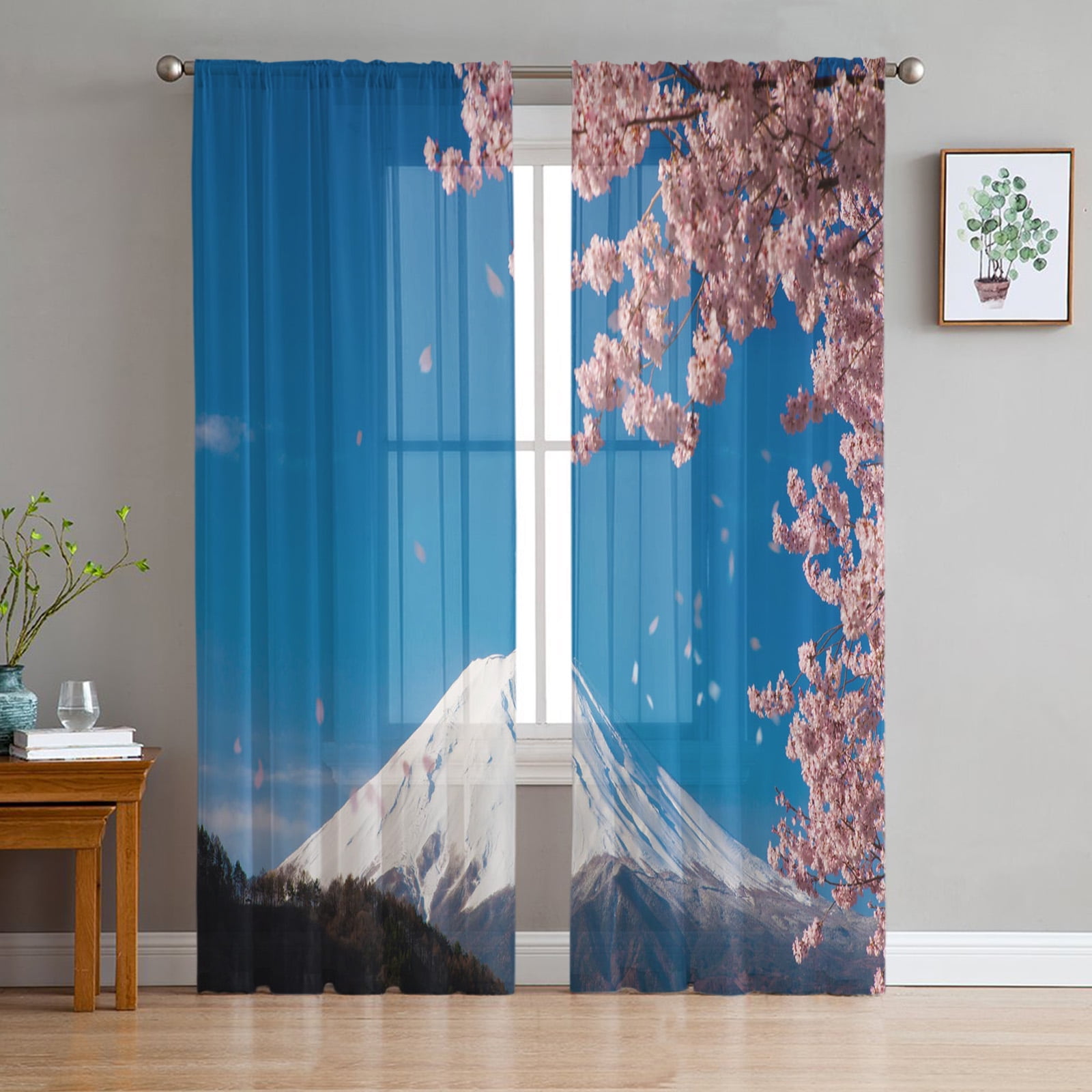 Mount Fuji With Cherry Blossom View From Lake Kawaguchiko Japan Sheer ...