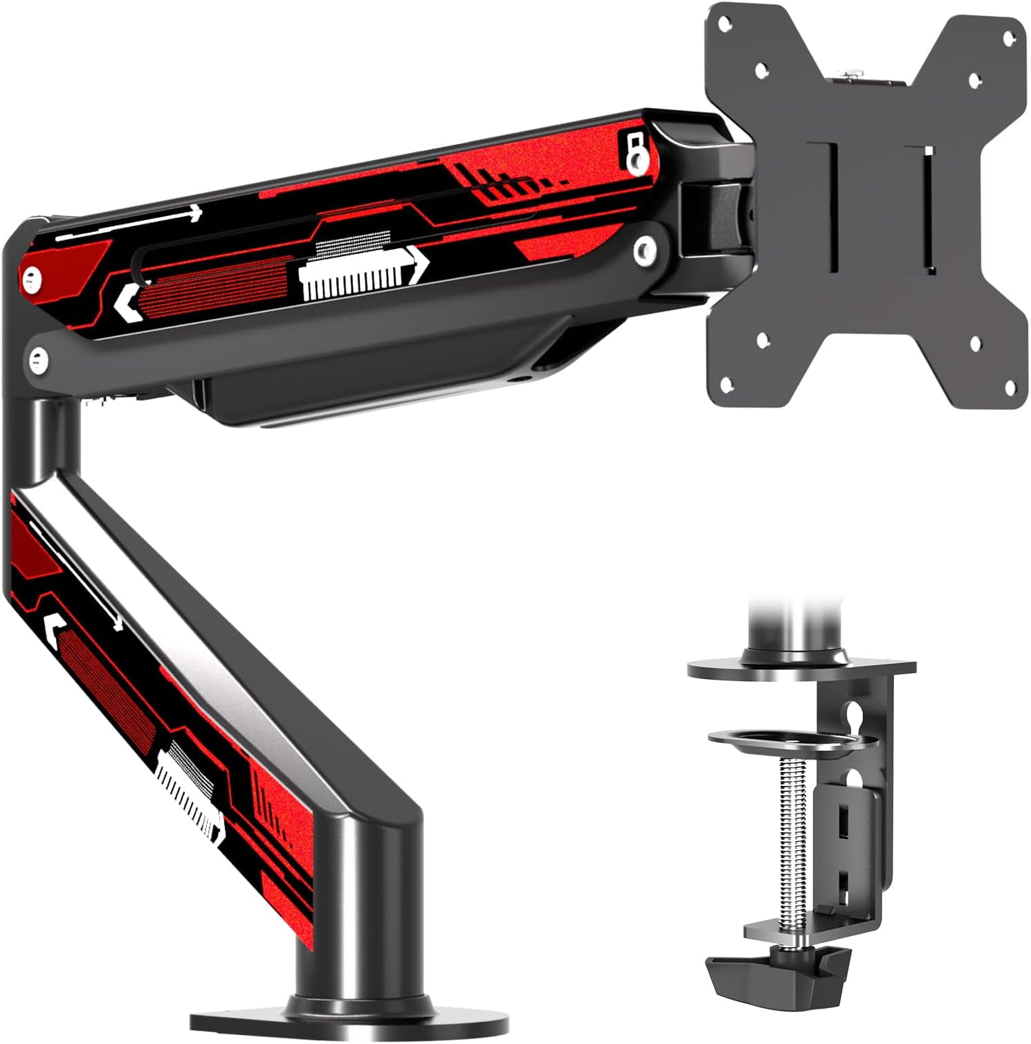 Mount Gas Spring Arm Desk Mount Stand Fully Adjustable Fits 32 inch ...