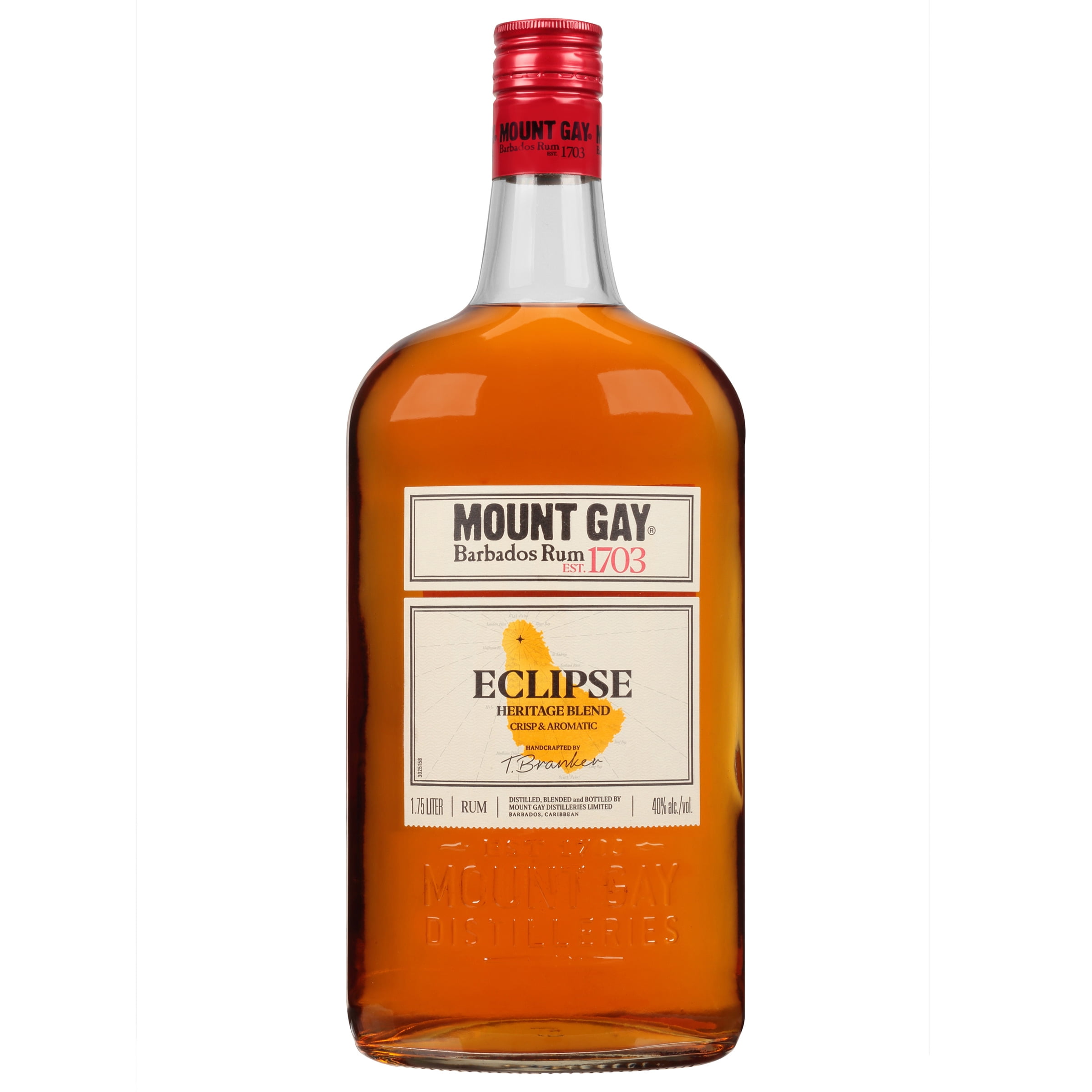 Mount Gay Eclipse Heritage Blend Rum, 1.75L Glass Bottle, 40% ABV ...