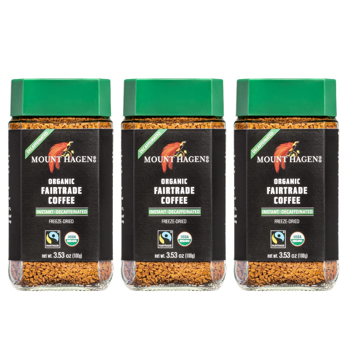 Mount Hagen Organic Fair Trade Decaf Café, Freeze Dried Instant Coffee ...
