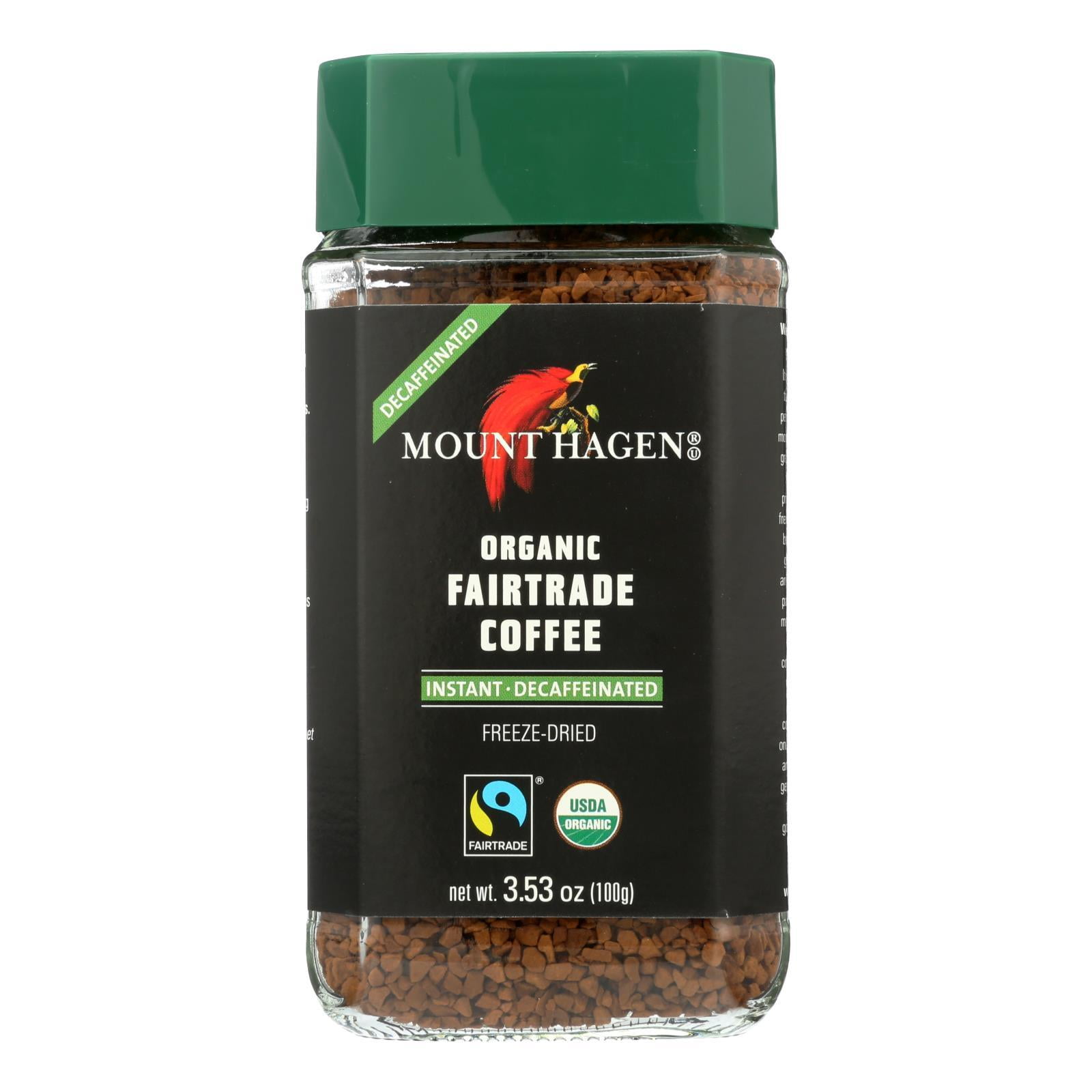 Mount Hagen Organic Fairtrade Instant Decaffeinated Coffee - Case of 6 ...