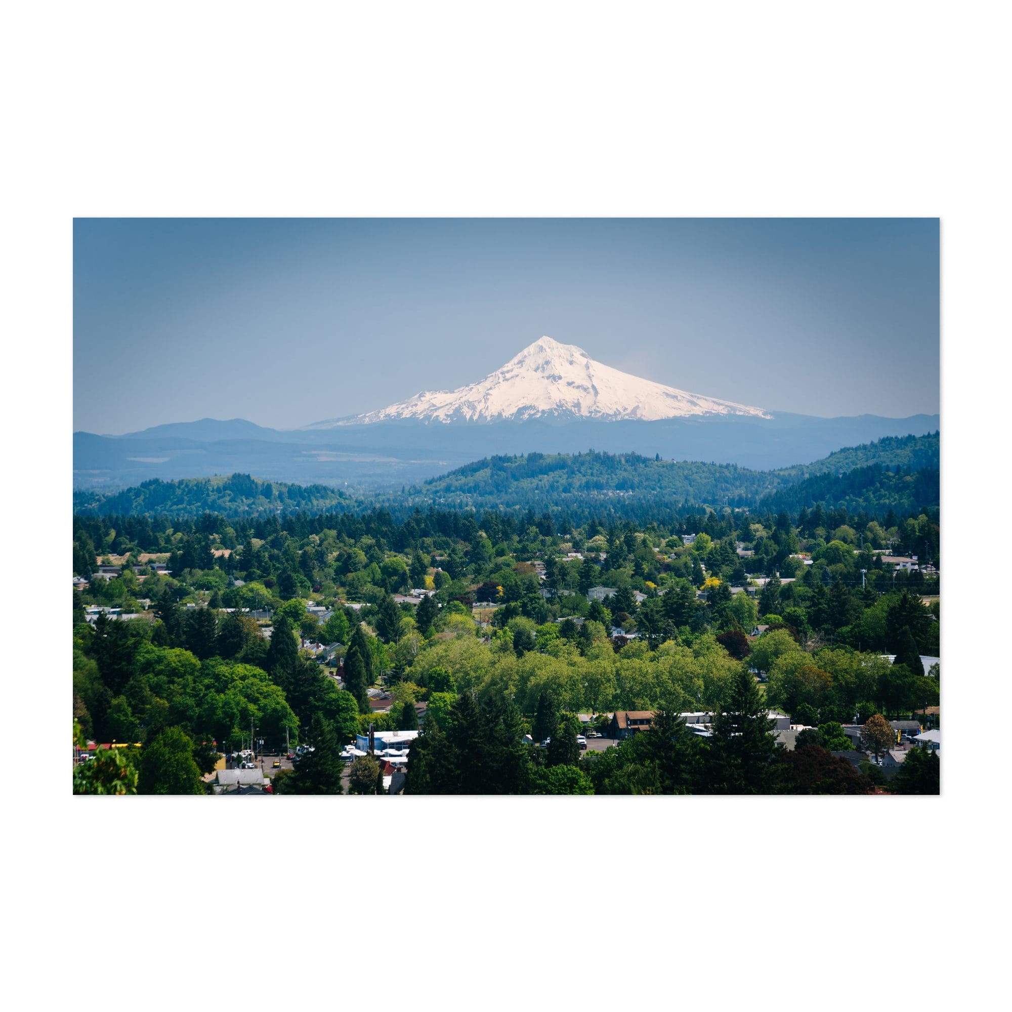 Mount Hood from Mount Tabor - Portland Oregon Photography Unframed Wall ...