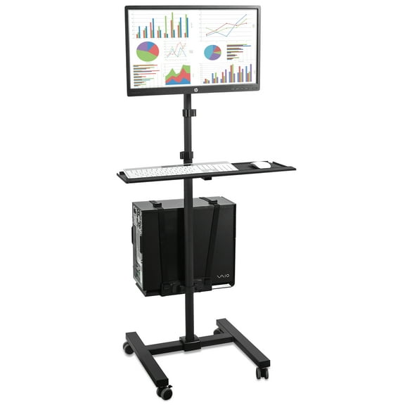 Mobile Computer Cart Monitor Mount