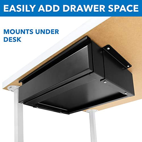 Mount-It! Under Desk Pull-Out Drawer Kit with Smooth Sliding Track ...