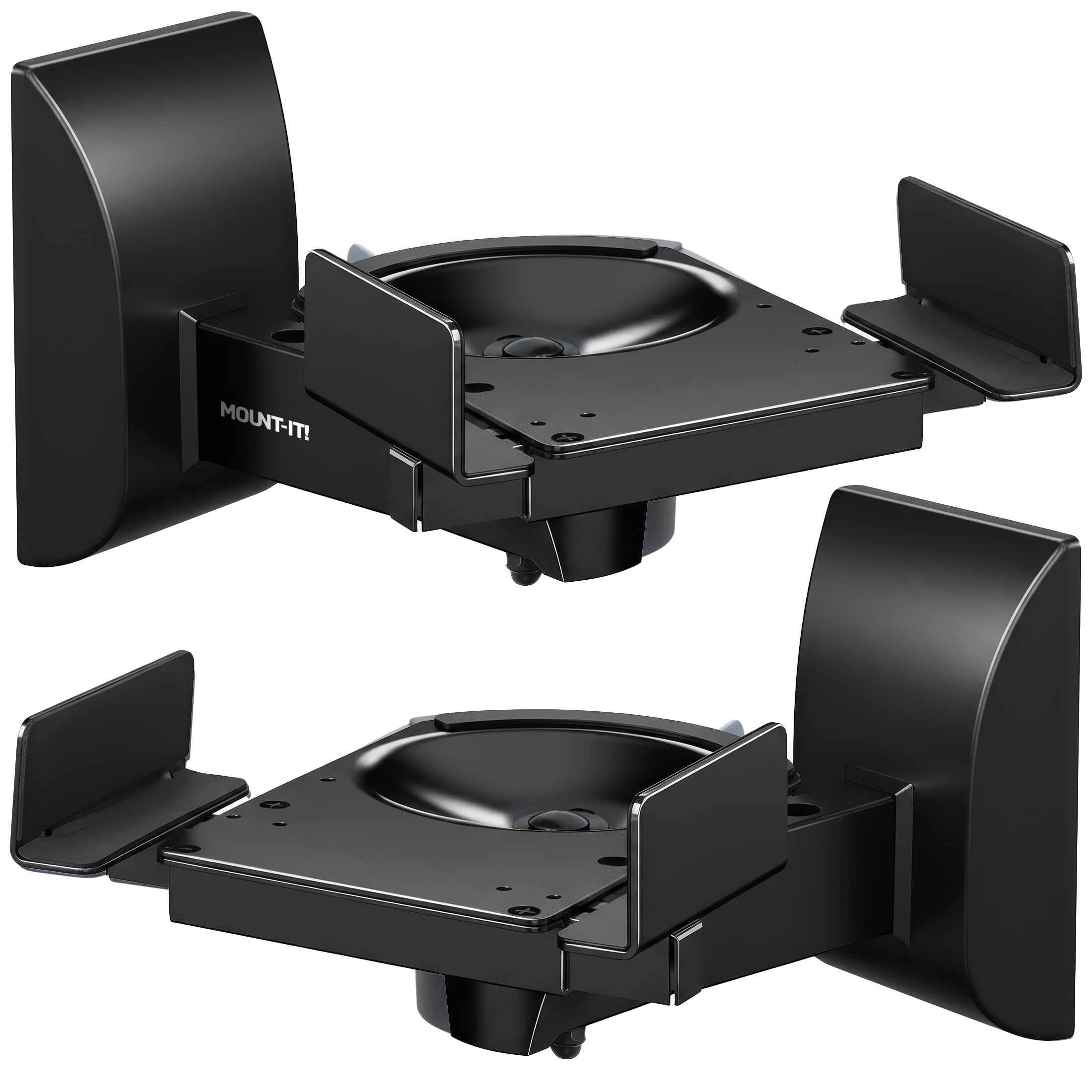 Mount-It! Speaker Wall Mounts Pair of Universal Side Clamping Bookshelf ...