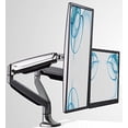 Mount-It! Full Motion Dual Monitor Desk Mount Stand | Fits 17-32 Inch ...