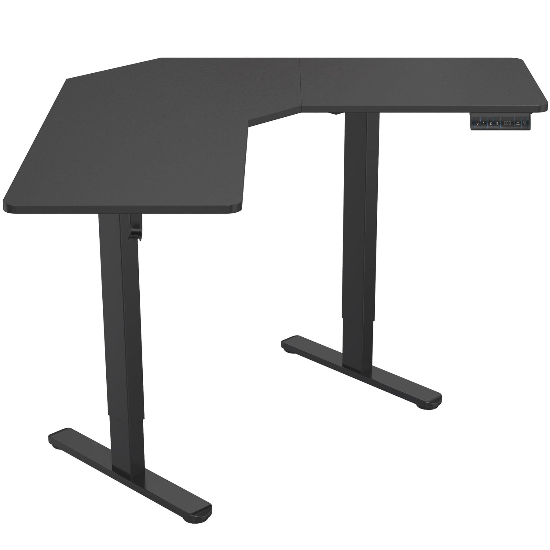 Mount-It! Eclectic Height Adjustable Corner Sit-Stand Desk, Ergonomic ...