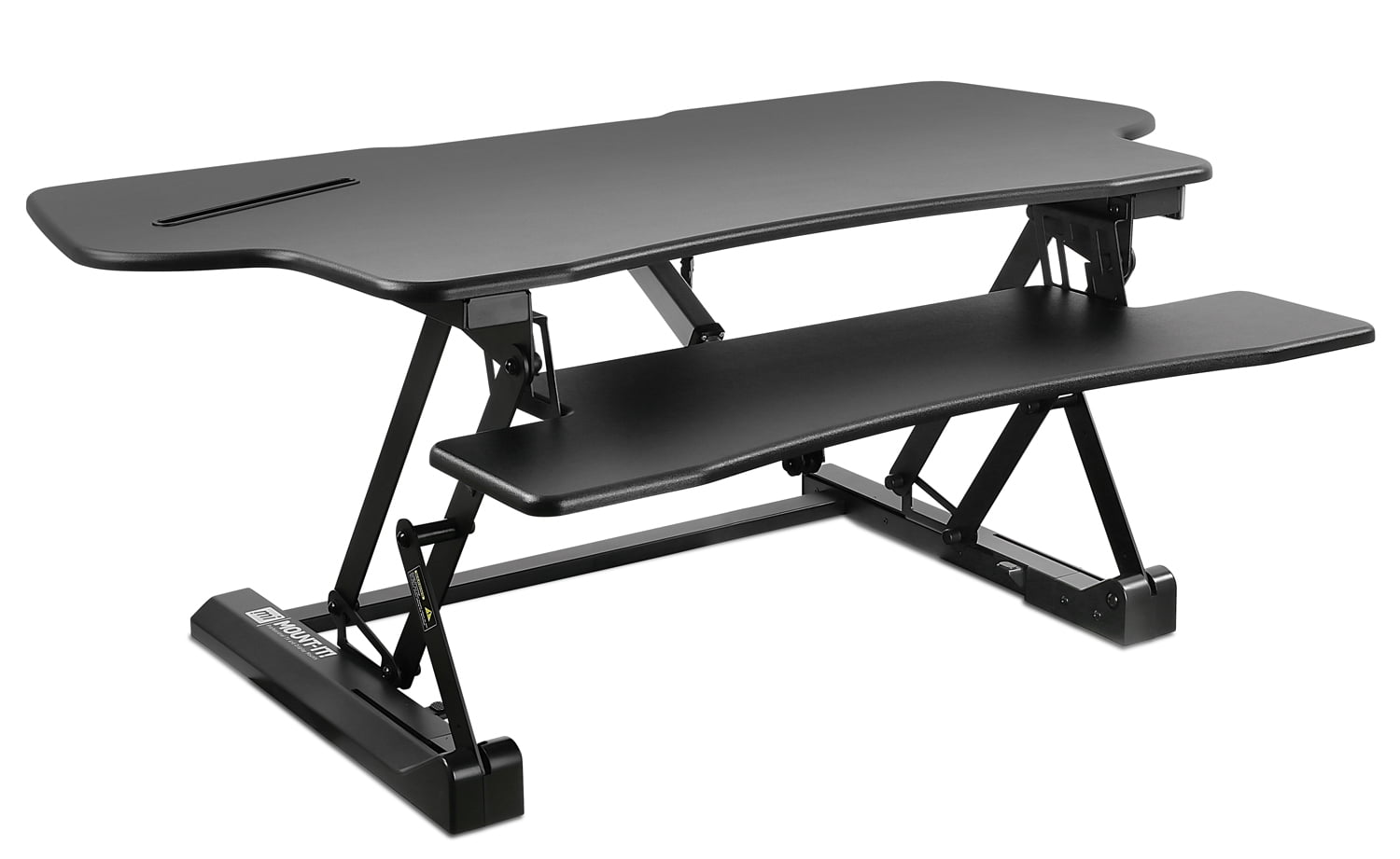 Mount-It! Electric Lift Standing Desk Converter with Large Platform ...