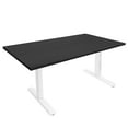 Mount-It! Electric Sit-Stand Desk with 55" Desktop, Ergonomic, White ...