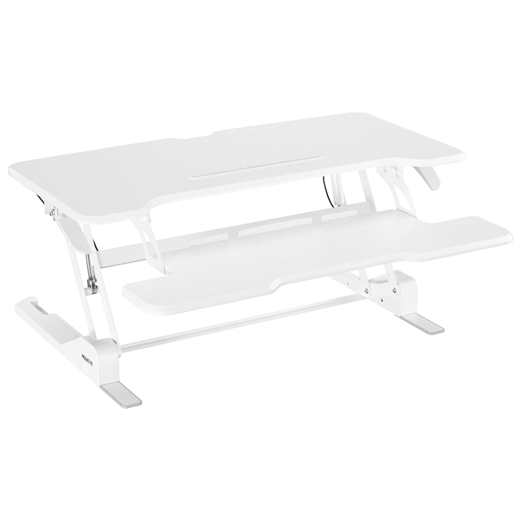 Mount-It! Ergonomic, Extra Wide Adjustable Sit Stand Desk Converter ...