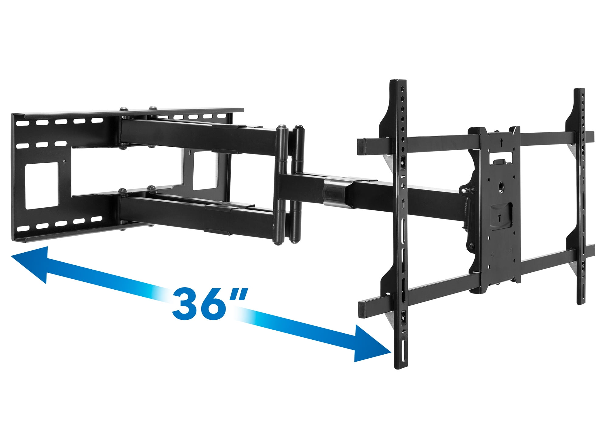 "Mount-It! Adjustable Full Motion Dual Arm TV Swivel Bracket, 36"" Extension, Fits 42""-90"" TVs ...