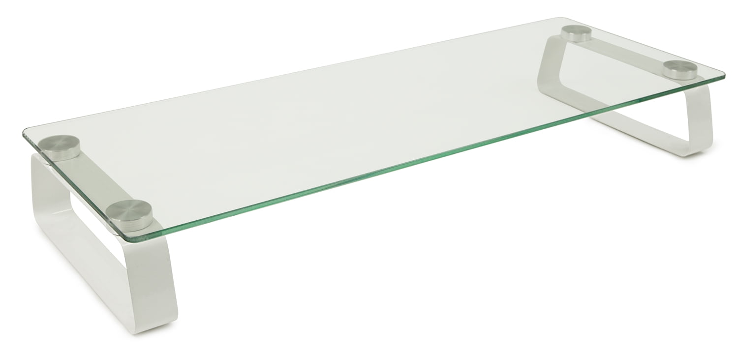 Mount-It! Glass Monitor Stand| Fits 17"-27" Computer Screens | 44LBS ...