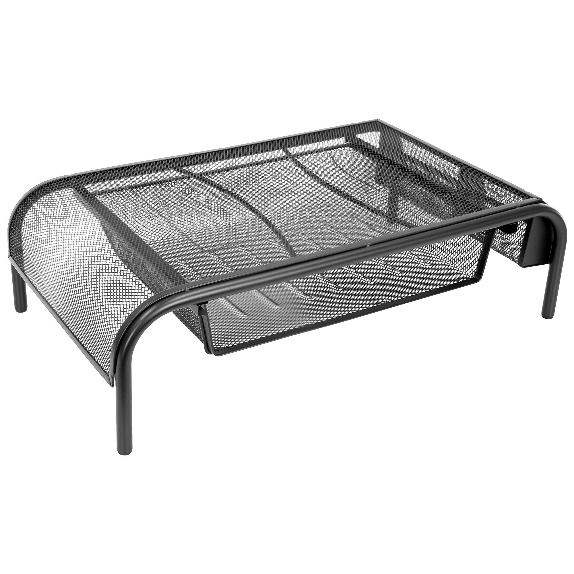 Mount-It! Metal Mesh Monitor Stand Pull Out Drawer | Fits 13-32 Inch ...