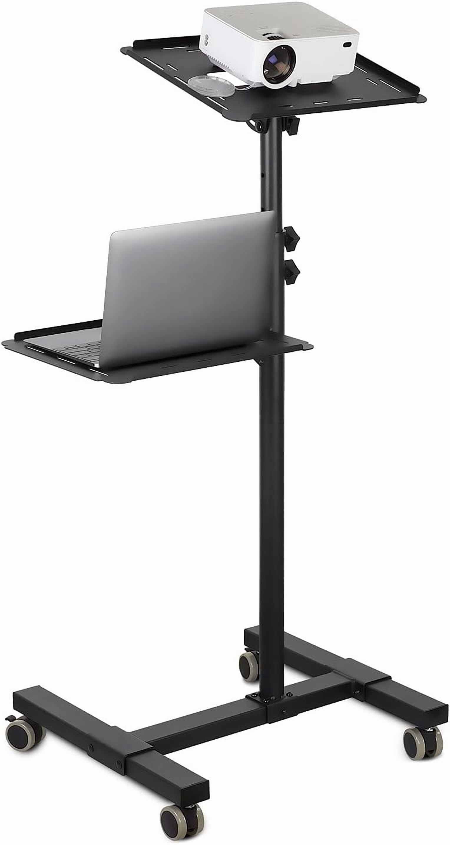 Mount-It! Mobile Projector and Laptop Stand (2 Shelves), Rolling Cart ...