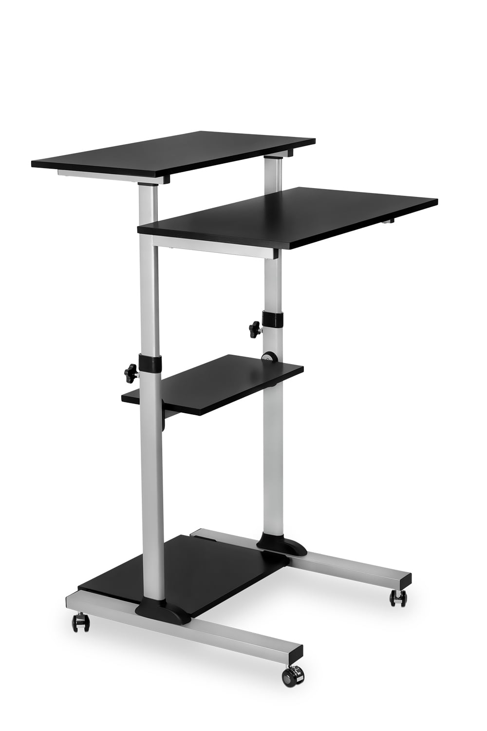 Mount-It! Mobile Stand Up Desk | Height Adjustable Computer Rolling ...