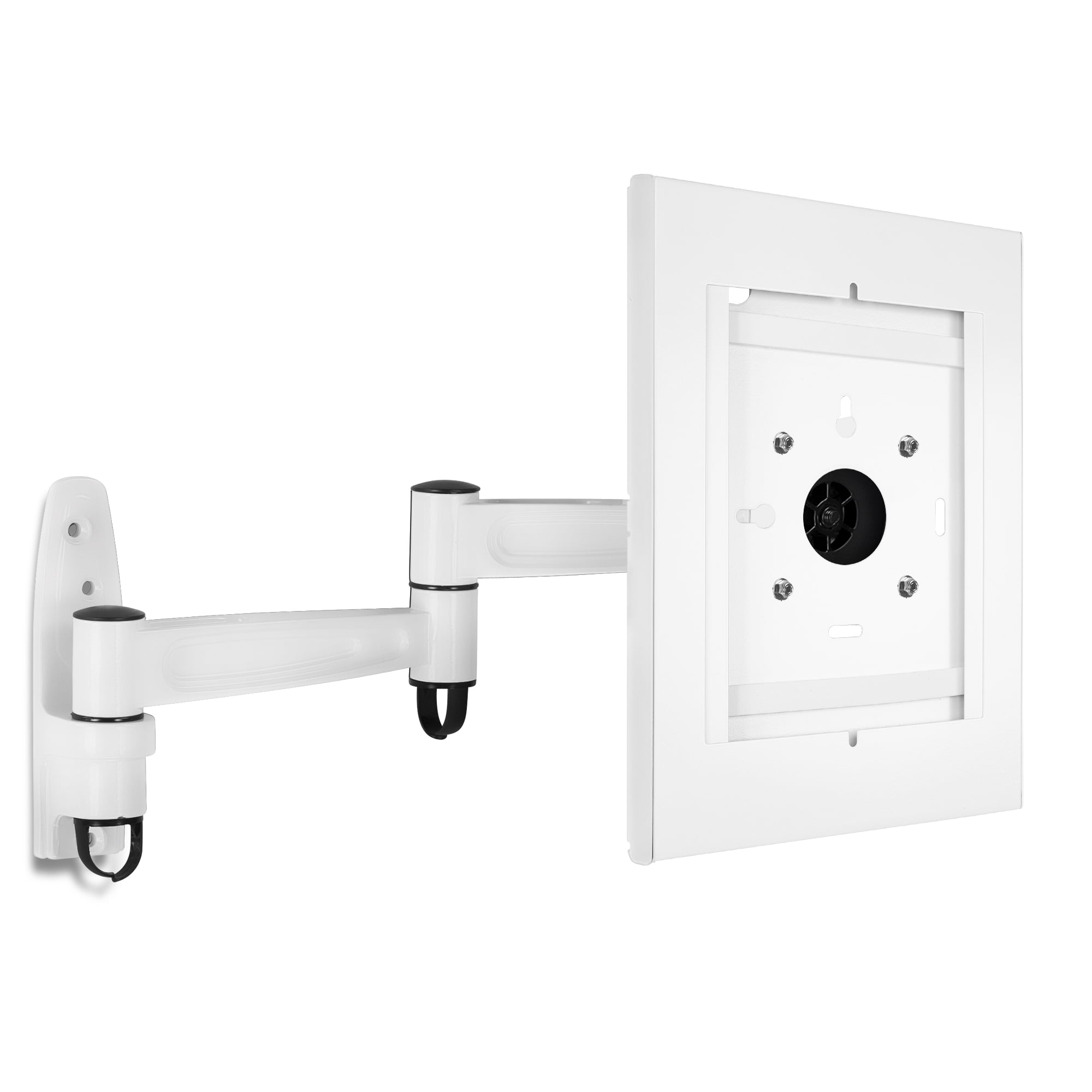 Mount-It! Secure iPad Wall Mount Enclosure Swing Arm for iPad 7 | White ...
