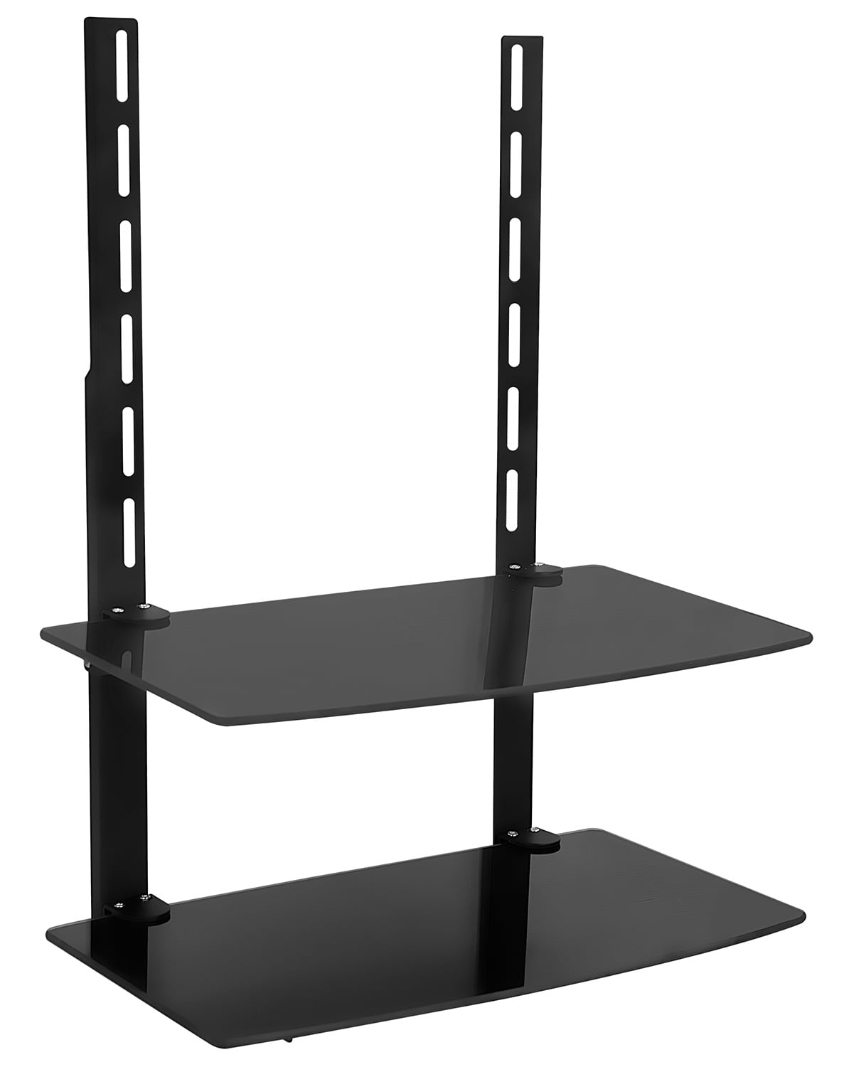 Mount-It! TV Wall Mount Shelf | Two Tempered Glass Shelves | Storage ...