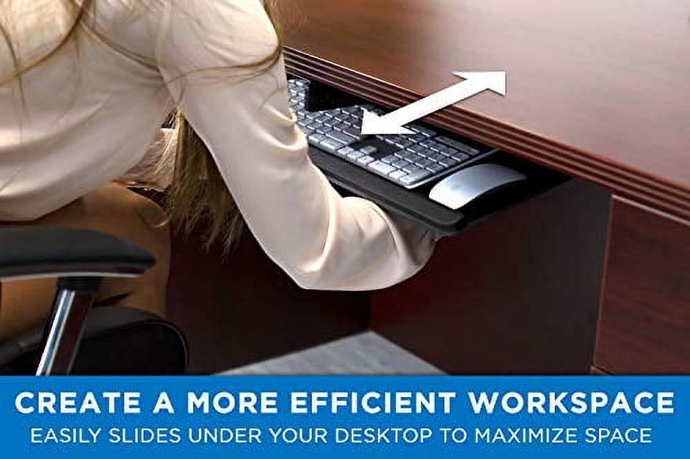 Mount-It! Under Desk Computer Keyboard and Mouse Tray, Ergonomic ...