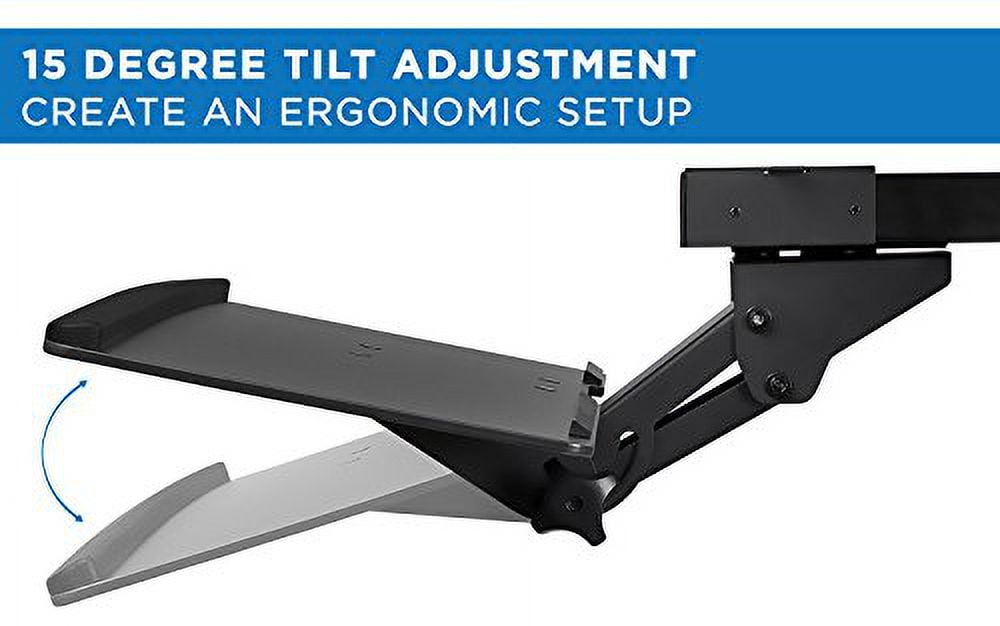 Mount-It! Under Desk Computer Keyboard and Mouse Tray, Ergonomic ...