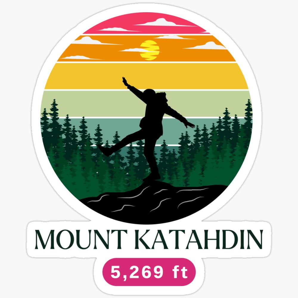 Mount Katahdin Sticker Phone Decal Water Bottle Stickers Car Decals ...