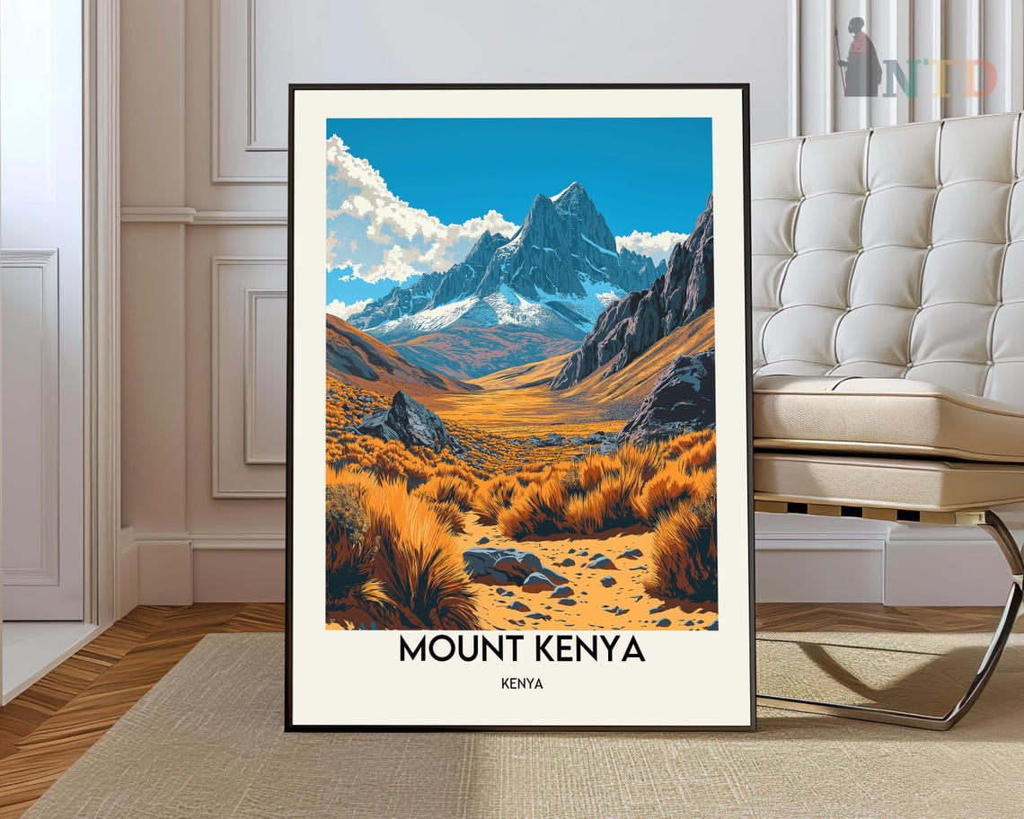 Mount Kenya Print, Mount Kenyamount Kenya Poster, Mount Kenya Photo ...