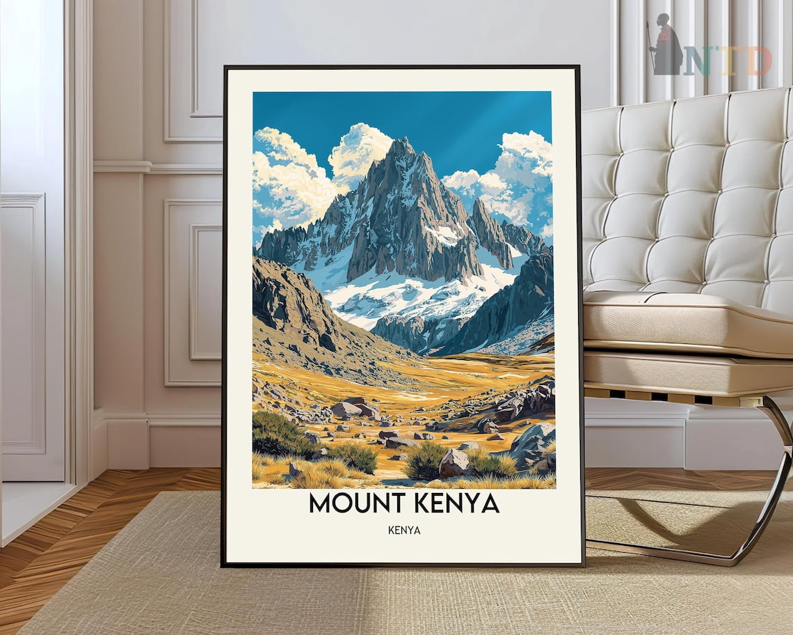 Mount Kenya Print, Mount Kenyamount Kenya Poster, Mount Kenya Photo ...