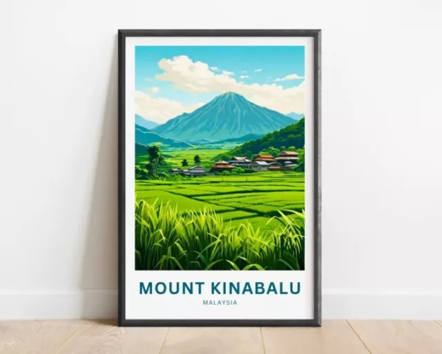 Mount Kinabalu Travel Print - Mount Kinabalu Poster NO FRAMED POSTER ...