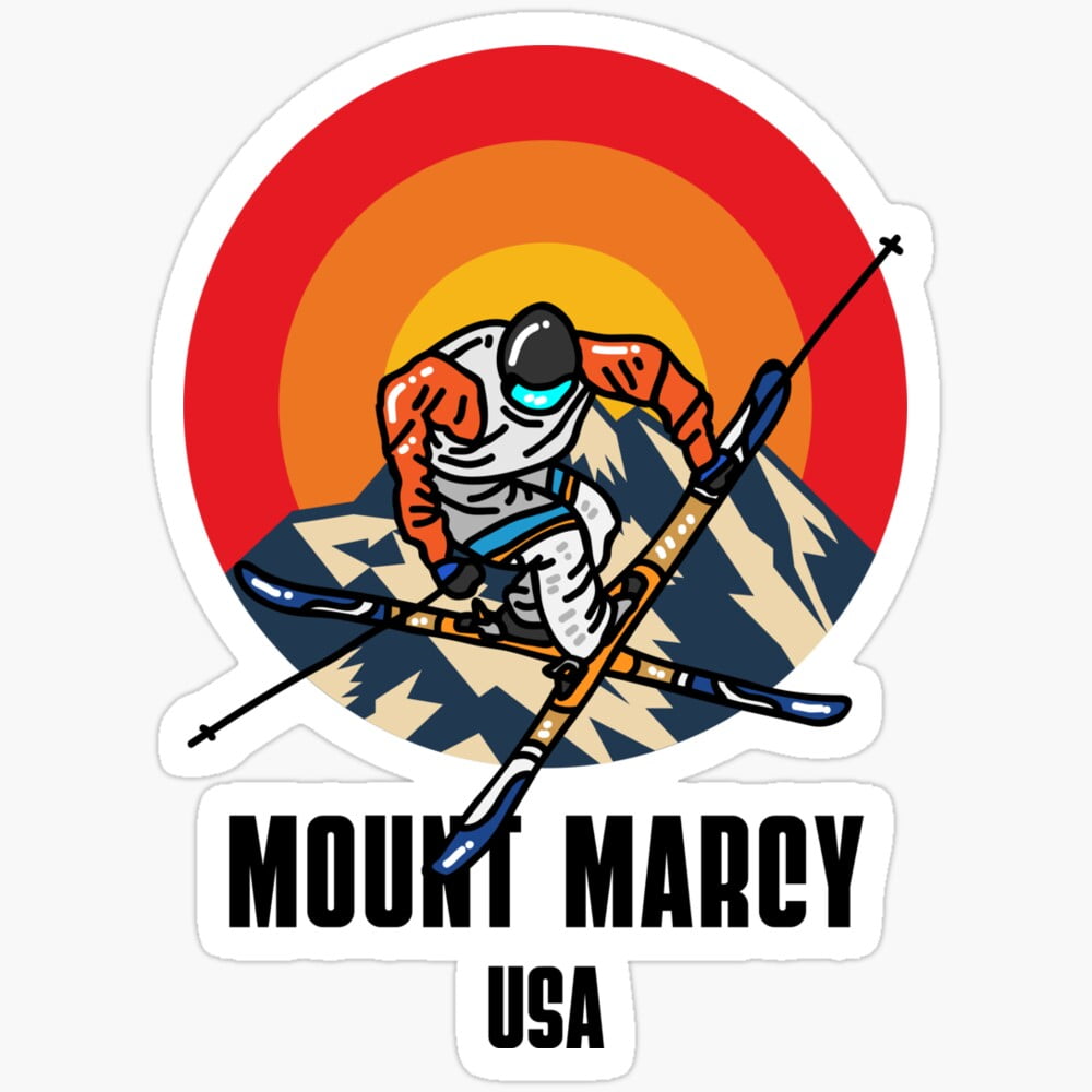 Mount Marcy Ski Tour Mt Marcy Sticker Phone Decal Water Bottle Stickers ...