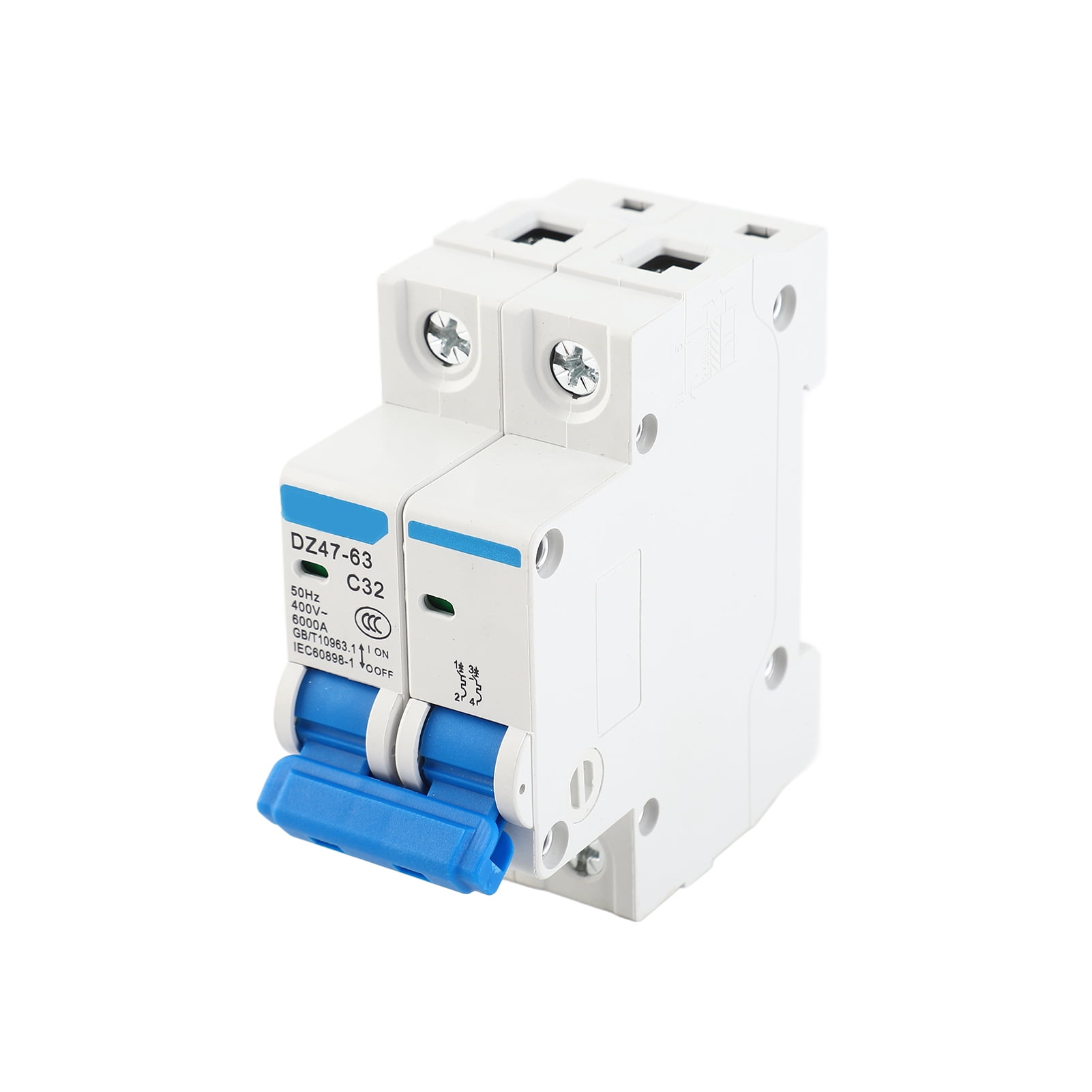 Mount Miniature Current Circuit Breaker 2 Poles 400V Household Electric ...