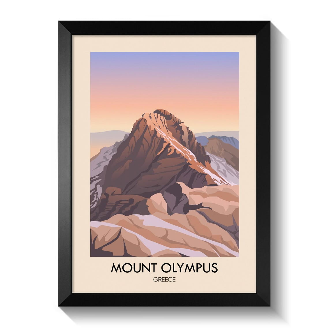 Mount Olympus Poster, Greece Travel Print, Hiking Wall Art, Mountain ...