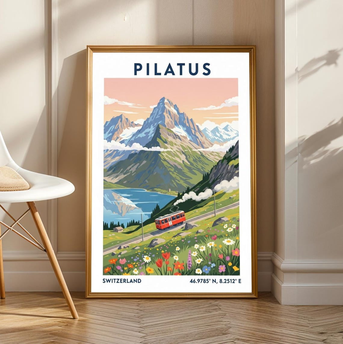 Mount Pilatus Poster – Switzerland Travel Poster - Swiss Alps Wall Art ...